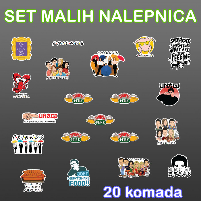 FRIENDS SET MALIH NALEPNICA - 20KOM