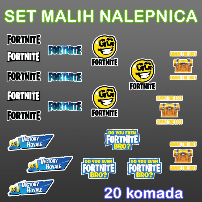 FORTNITE SET MALIH NALEPNICA - 20KOM