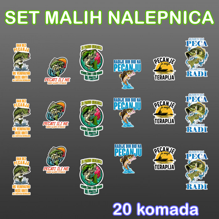 PECANJE SET MALIH NALEPNICA - 20KOM