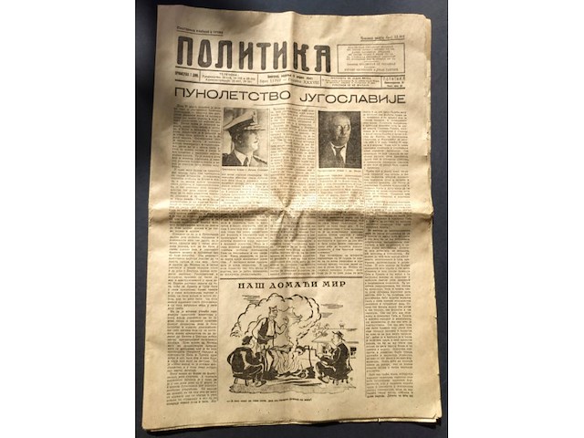 6. april 1941 - Politika  - ORIGINAL