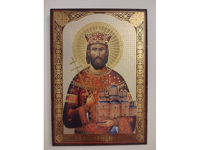 Sveti car Lazar-kaširana ikona