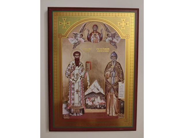 Sveti Sava i Sveti Simeon-kaširana ikona