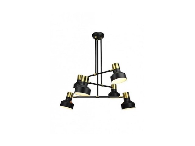 LUNA 97 luster 6xE14 BLACK/ANTIQUE BRASS BB Link