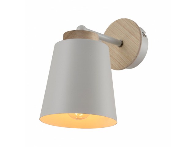 VESTA 425 zidna lampa 1xE27 BELA/DRVO - BB Link