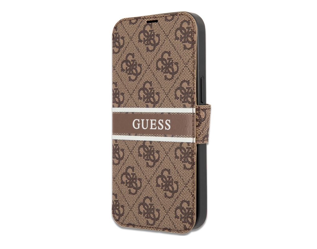 Futrola na preklop Guess Bk Pu 4G Stripe - iPhone 13 braon (GUBKP13M4GDBR)