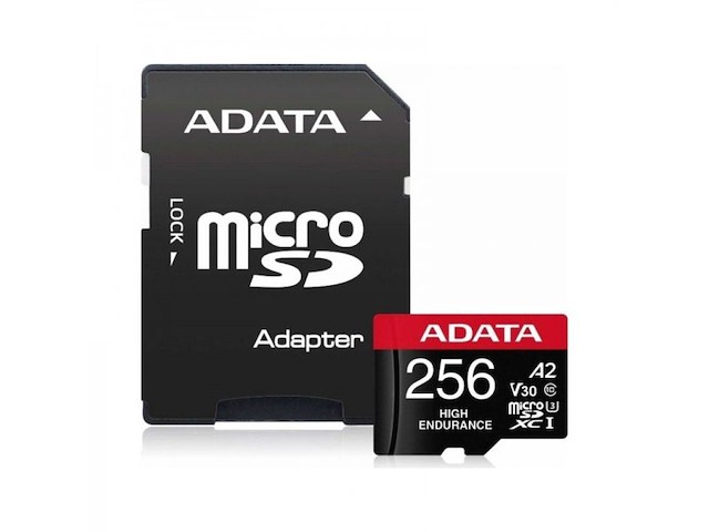 A-data UHS-I U3 MicroSDXC 256GB V30S class 10 + adapter AUSDX256GUI3V30SHA2-RA1