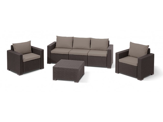 BAŠTENSKI SET CALIFORNIA 3 SEATER, BRAON