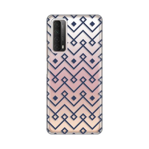 Silikonska futrola - maska print Skin za Huawei P Smart 2021 Blue cubes