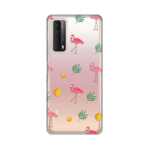 Silikonska futrola - maska print Skin za Huawei P Smart 2021 Flamingos