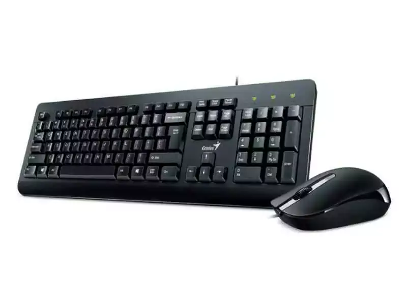 GENIUS KM-160 USB YU CRNA TASTATURA+ USB CRNI MIŠ