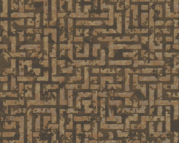 A.S. CRÉATION WALLPAPER «GRAPHICS, BROWN, GOLD, METALLIC, SILVER» 386955