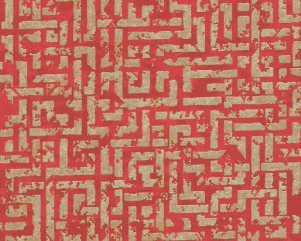 A.S. CRÉATION WALLPAPER «GRAPHICS, GOLD, METALLIC, RED, SILVER» 386954