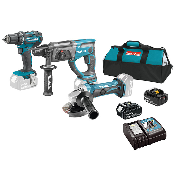 Makita set LXT 18V – DDF482Z+DHR202Z+DGA452Z