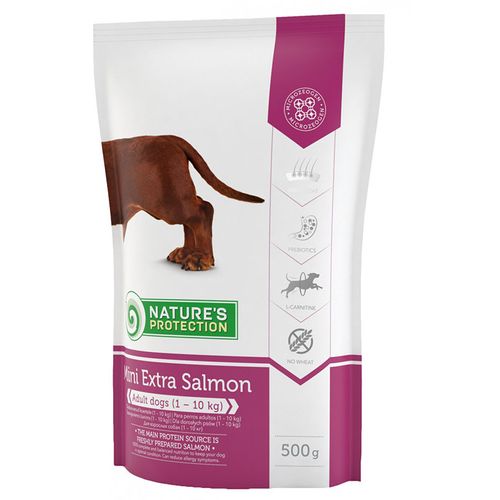 Nature's Protection Super Premium Mini Adult Extra Losos, hrana za pse 7.5 kg