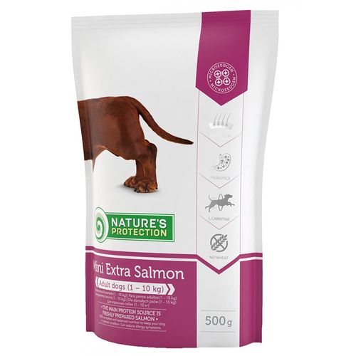 Nature's Protection Super Premium Mini Adult Extra Losos, hrana za pse 7.5 kg