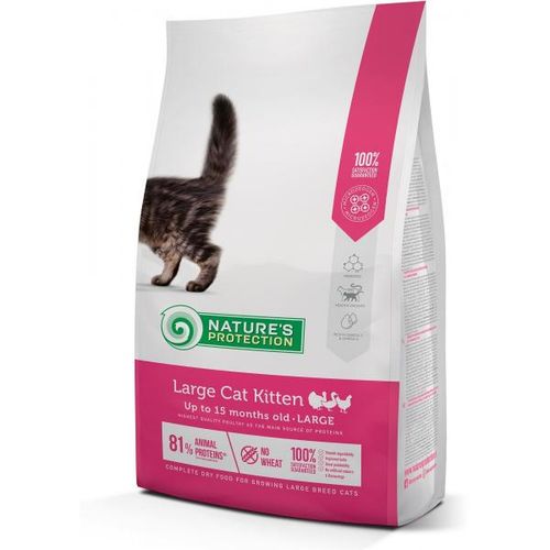 Nature's Protection Super Premium Large Cat Kitten Živina, hrana za mačiće 2 kg