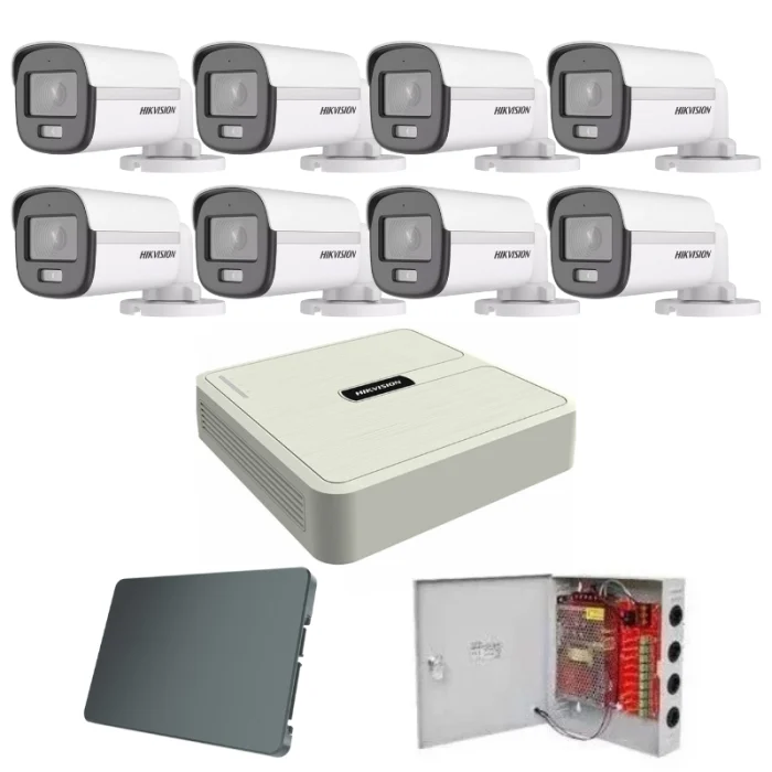 HikVision ColorVu komplet 8 box kamera 2Mpix
HikVision ColorVu komplet 8 box kamera 2Mpix