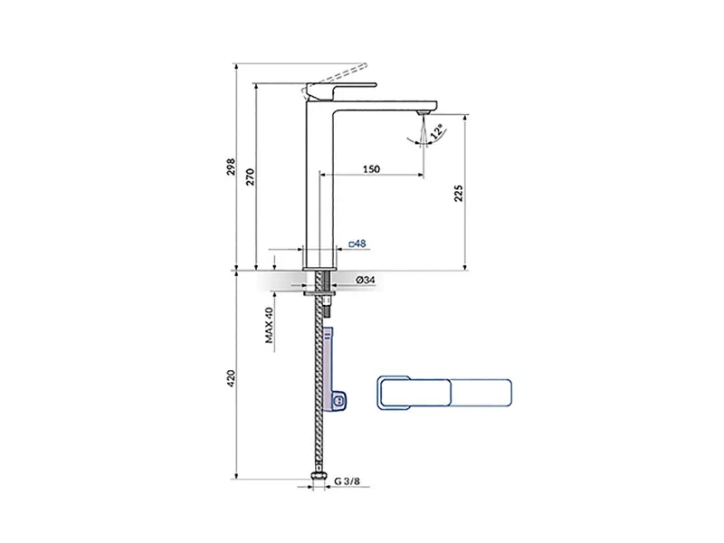 Rosan Baterija Za Lavabo L Hladna Voda 254209