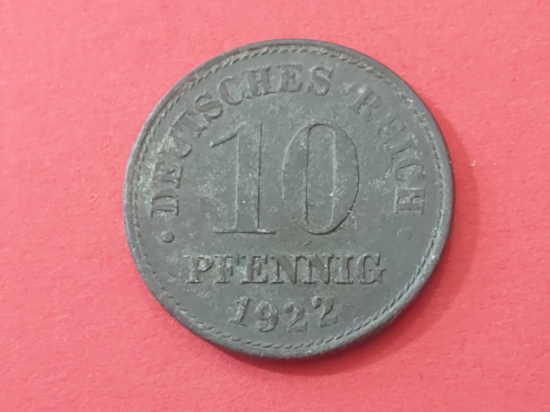 Nemačka - 10 pfennig 1922 god