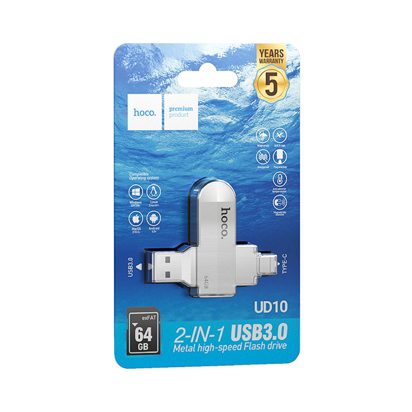 Flash drive Hoco Wise UD10 Type C + USB 64GB