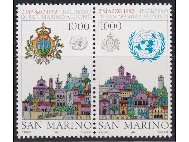 San Marino 1992 Ulazak San Marina u OUN čisto