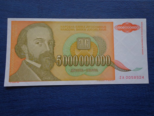 5 000 000 000 din 1993- zamenska - UNC