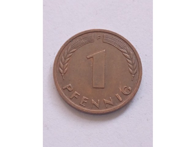 1 Pfennig 1950.g - F - Nemačka - LEPA Kovanica -