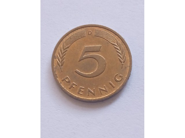 5 Pfennig 1992.g - D - Nemačka -