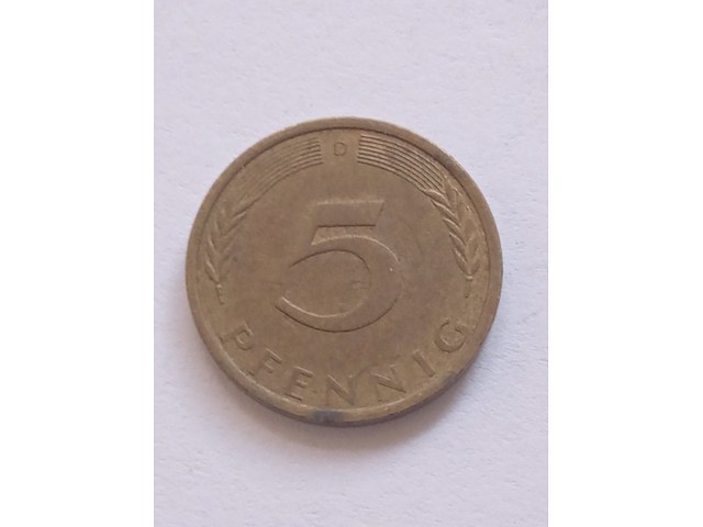 5 Pfennig 1971.g - D - Nemačka -