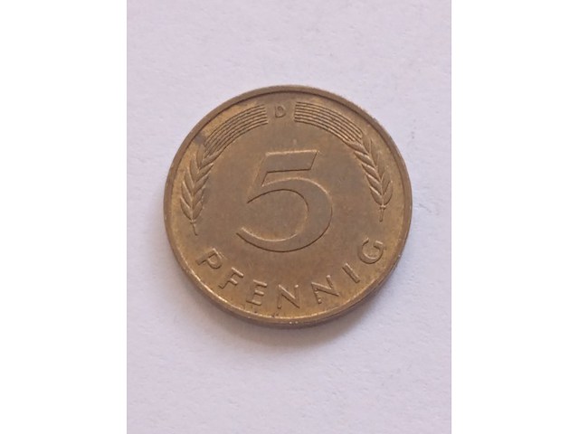 5 Pfennig 1989.g - D - Nemačka -