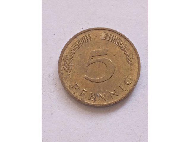 5 Pfennig 1990.g - F - Nemačka -