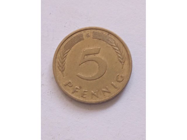 5 Pfennig 1989.g - G - Nemačka -