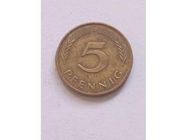 5 Pfennig 1987.g - D - Nemačka -