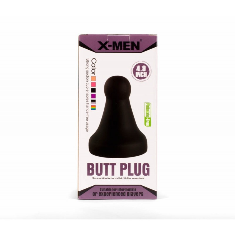 X-MEN 4.9" Butt Plug Black XMEN000100 / 6941