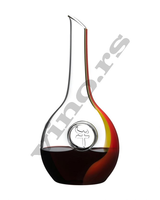 Riedel decanter Chinese Zodiac ox Stripe žuto, crvena