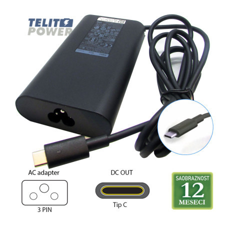 Dell 20V-4.5A ( C TYPE ) USB-C 90W laptop adapter ( 3043 )
