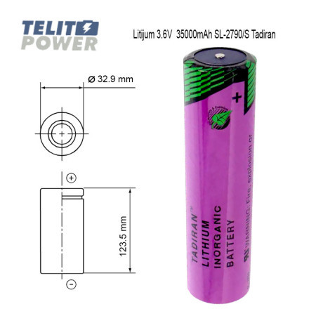 Tadiran litijum D veličina 3.6V 35000mAh SL-2790/S ( 2556 )