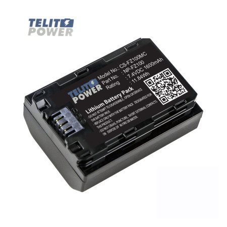 TelitPower baterija Li-Ion 7.4V 1600mAh NP-FZ100 za SONY kameru ( 3154 )