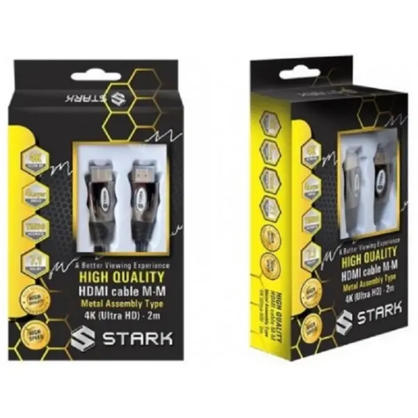 STARK Kabl HDMI M-M, pozlaćen 4K(Ultra HD), metalno kućište