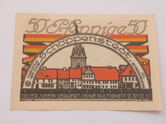 50 Pfennig 1921.g - Nemačka - LEPA  Novčanica -