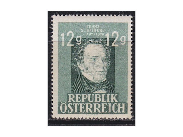 Austrija 1947 Franc Šubert falc