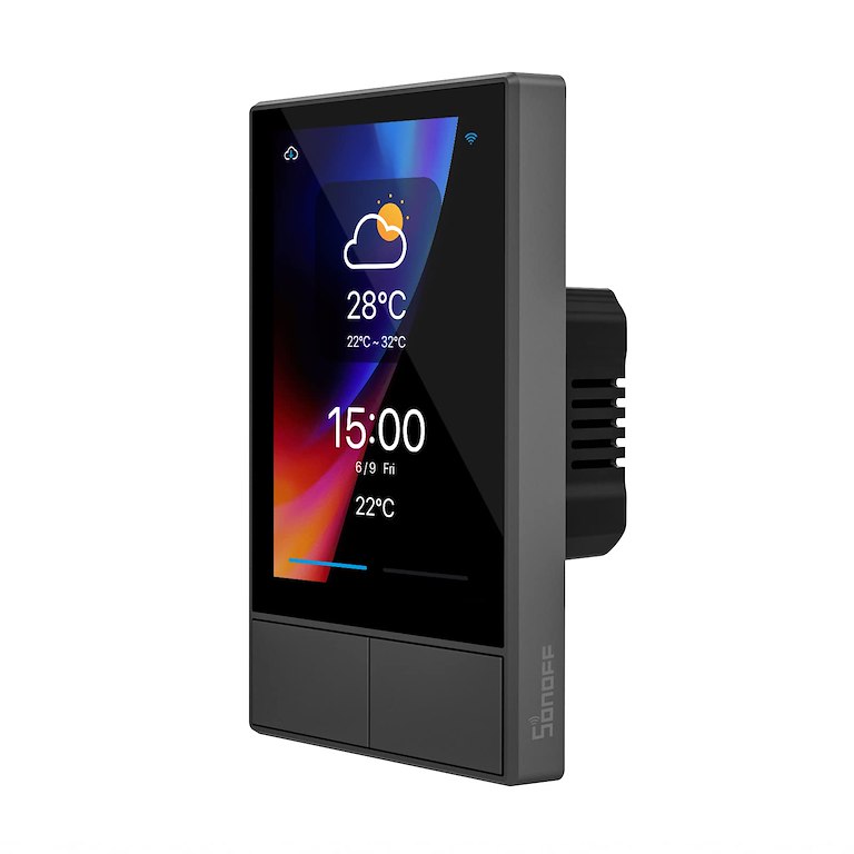 SONOFF NSPanel smart-home 120x74mm HMI Touch panel 3.5" 480x320, hor & ver montaža na doznu, centralizovana kontrola uređaja, WiFi 2.4GHz & Bluetooth, timer i smart scenarija, eWeLink app, Amazon ...