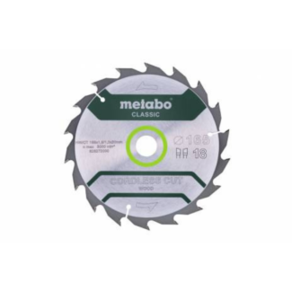 Metabo List za kružnu testeru “CORDLESS CUT WOOD – CLASSIC” Z18 WZ 20°, 165 x 20 mm, 628272000