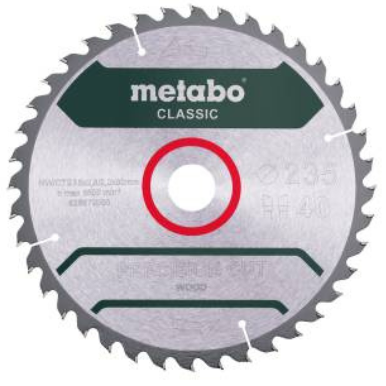 Metabo List za kružnu testeru “PRECISION CUT WOOD – CLASSIC” Z40 WZ 15°, 230 x 30 mm, 628679000