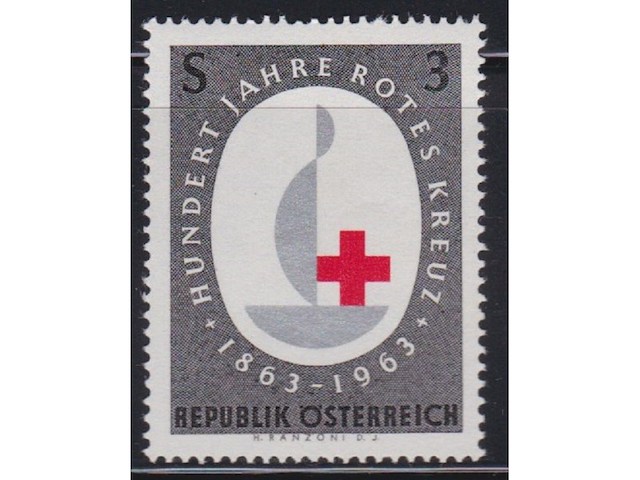 Austrija 1963 100 godina Crvenog krsta čisto