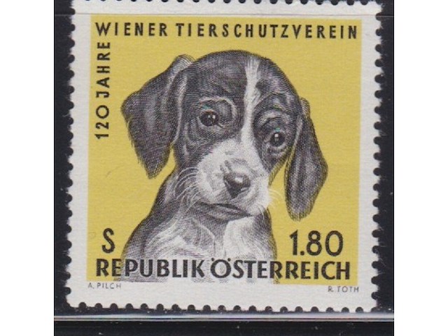 Austrija 1966 Društvo za zaštitu životinja čisto