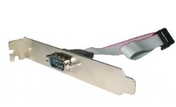 Gembird CCDB9RECEPTACLE IDC-10 pin unutrašnji ravan kabl za povezivanje na matičnu ploču (DB9M konektor na metalnom nosaču)
