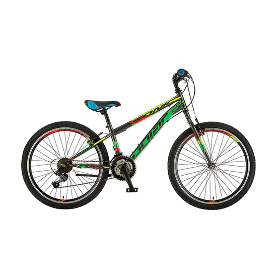 Bicikl Polar SONIC 24 B242S03222 Grey-Green-Red, Siva / Zelena / Crvena, 18 brzina, Za decu