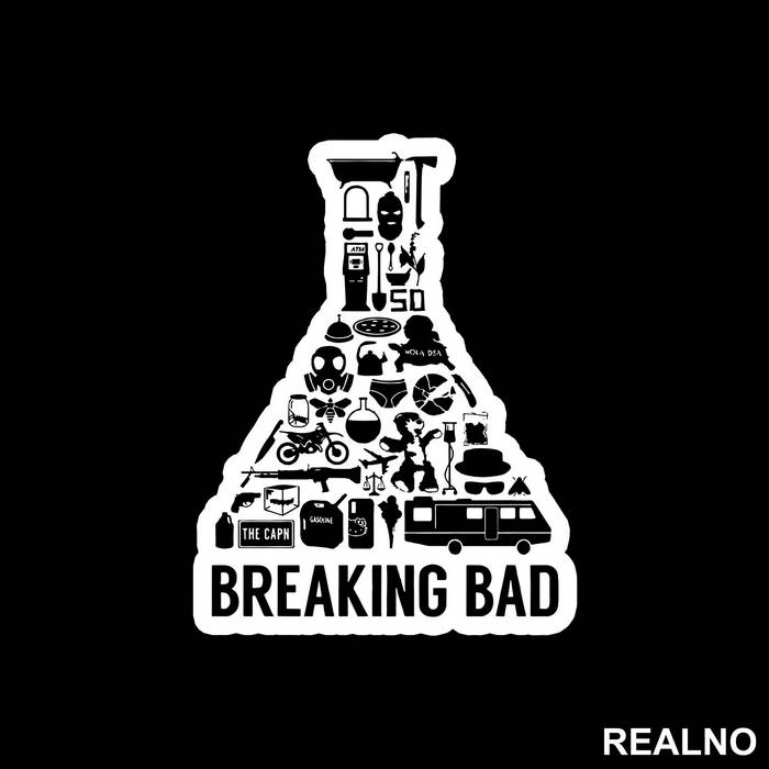 TEST TUBE - FIGURES - BREAKING BAD - NALEPNICA