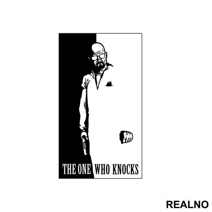 THE ONE WHO KNOCKS - WALTER WHITE - BREAKING BAD - NALEPNICA